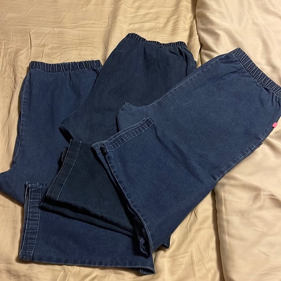 Woman Within | Jeans | Womens Plus Size 2wp Elastic Waist Blue Jeans 2 ...